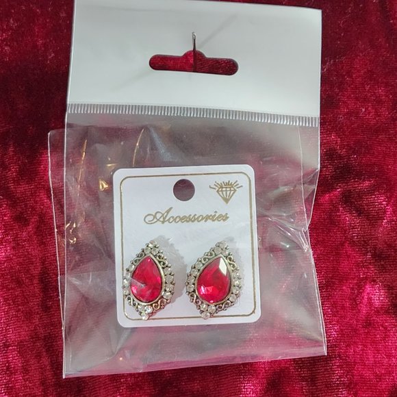 Jewelry | Red Earring | Poshmark